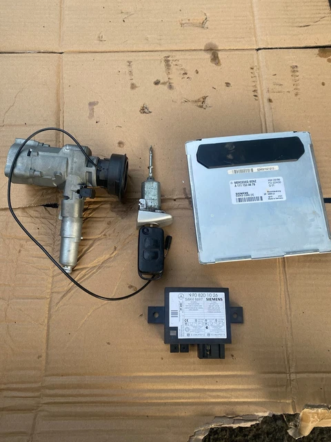MERCEDES SLK200 R170 Ecu Ignition Immobiliser Door Lock Key Set ...