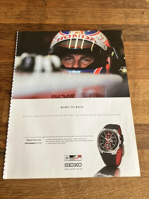 ORIGINAL SEIKO JENSON Button Watch Advert Magazine Poster Man Cave ...