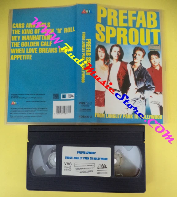 VHS PREFAB SPROUT From langley park hollywood 1989 CMV 49844-2 no cd mc ...