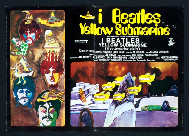 YELLOW SUBMARINE FOTOBUSTA poster Beatles George Dunning Animazione ...