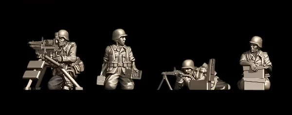 20MM 28MM WW2 German MG42 teams 3d printed bolt action £6.99 - PicClick UK