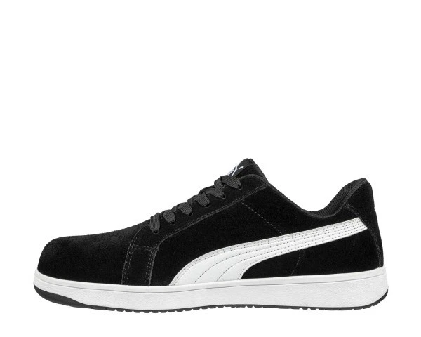 PUMA SAFETY WOMEN'S Iconic Suede Composite Toe EH Work Shoe Black Suede ...