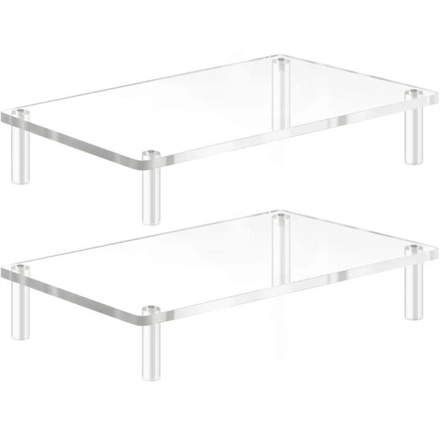 ACRYLIC MONITOR STAND Riser Clear Computer Stand for Laptop iMac Pc ...