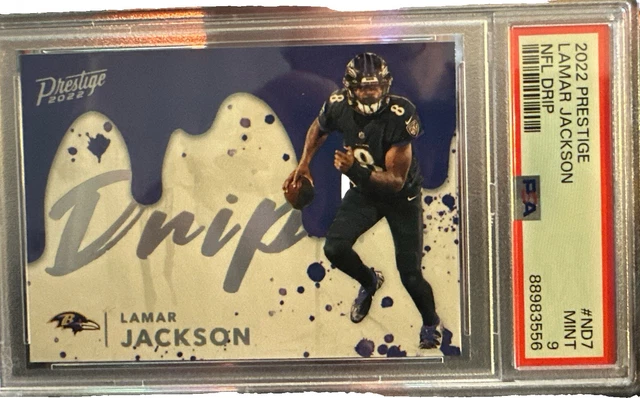 ÉTUI LAMAR JACKSON DRIP Hit SSP 2022 Panini Prestige #ND7 Ravens EUR 69 ...