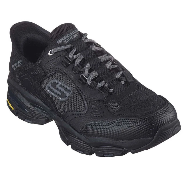SKECHERS HOMME VIGOR 3.0 Rédaction Slip-Ins Noir Bas Haut Chaussures ...