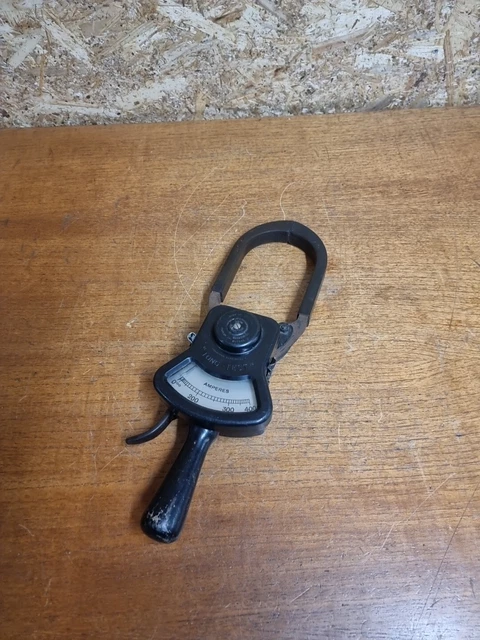 VINTAGE CROMPTON PARKINSON Tong Test Clamp Ammeter Ampere Amp Meter Set ...