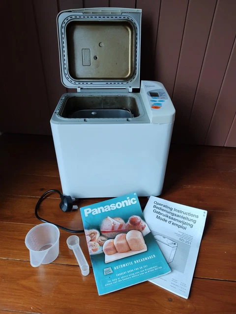 PANASONIC SD-251 BREADMAKER Machine White with Pan, Instructions ...
