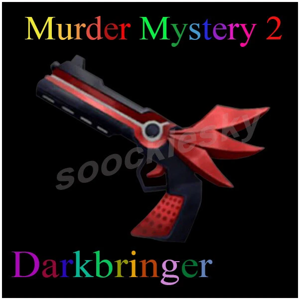ROBLOX MM2 DARKBRINGER Murder Mystery 2 NEU Knife Messer Gun Item ...