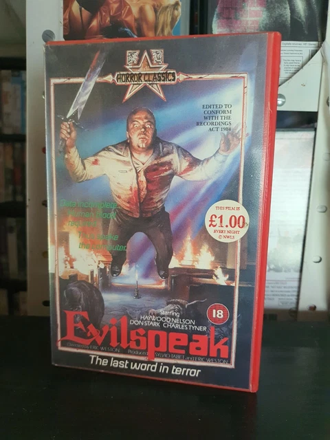 EX RENTAL BIG box vhs horror EVIL SPEAK £10.00 - PicClick UK