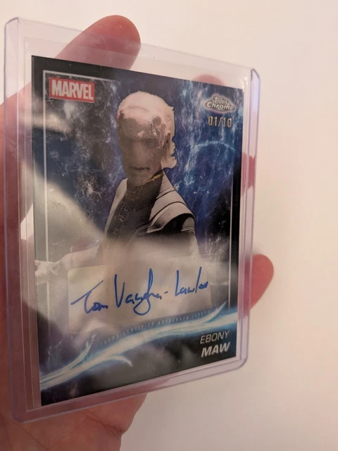 2025 TOPPS CHROME Marvel Studios Ebony Maw 1/10 Bookend Autograph £286. ...