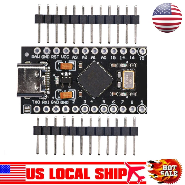 LOT ATMEGA32U4 PRO Micro Controller Board for Arduino Pro Micro Type-C ...