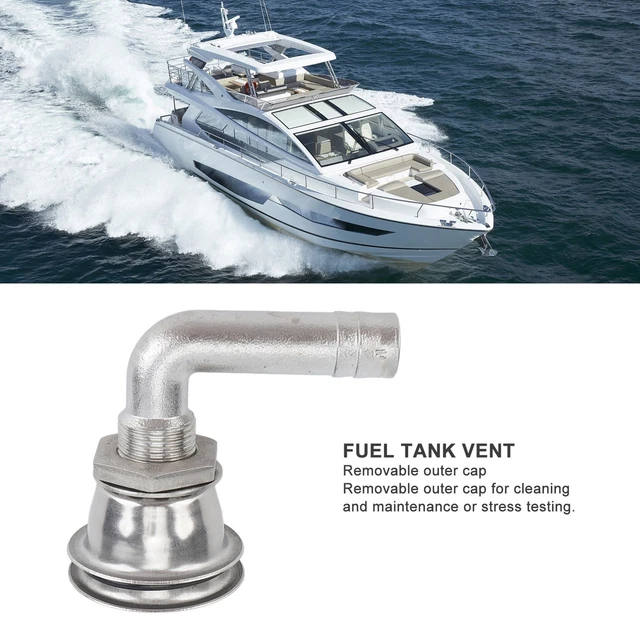 MARINE FUEL TANK Vent Thru Hull 90 Degree Stainless Steel Fuel Tank ...
