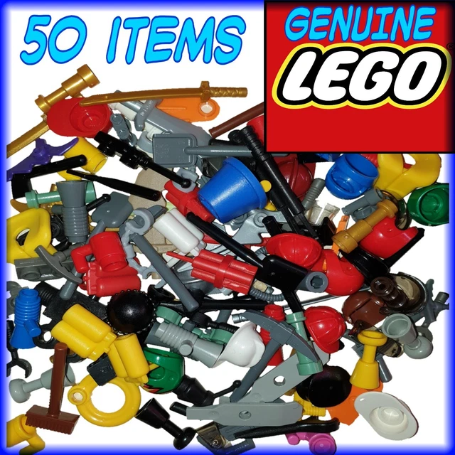 LEGO MINIFIGURE TOOLS Weapons Food Headwear Mix. Genuine Lego. Free ...