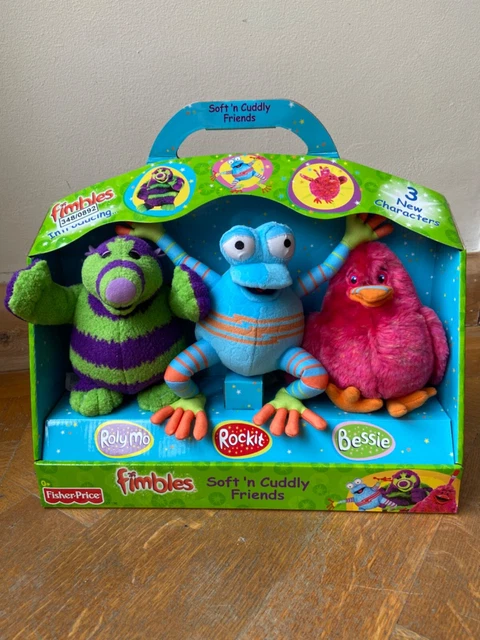 CBEEBIES 'FIMBLES' SOFT Toys. Roly Mo, Rockit & Bessie. New. Rare boxed ...