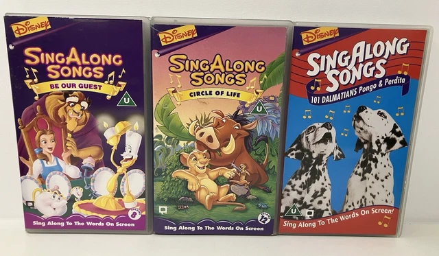 DISNEY SING ALONG Songs VHS BUNDLE Disney World / Colours In The Wind ...