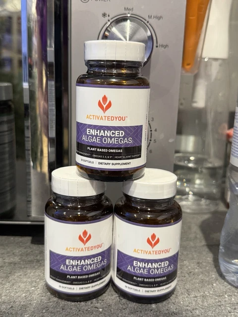 ACTIVATED YOU 3X Enhanced Algae Omegas Plant-Based Balanced Omega Blend ...
