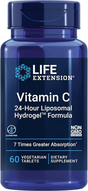 LIFE EXTENSION, VITAMIN C 24-Hour Liposomal Hydrogel Formula, High-Dose ...