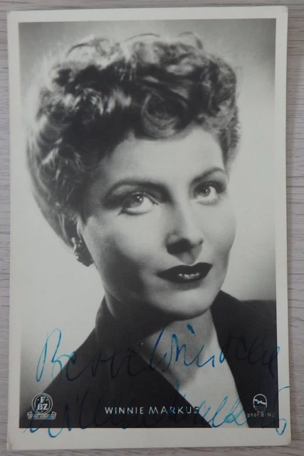 AUTOGRAMM DEUTSCHE FILM- und TV Schauspielerin Winnie Markus (104331) EUR 3,99 - PicClick DE