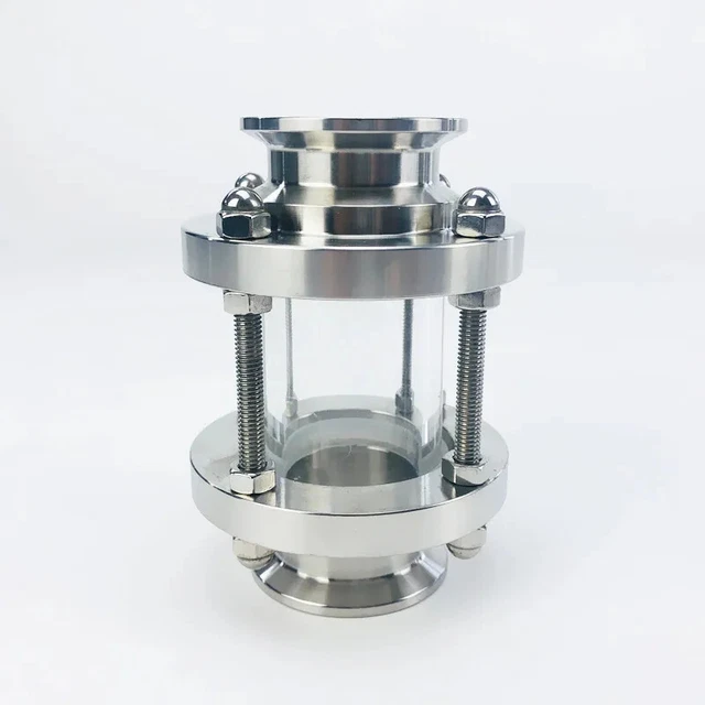 METAL TRI CLAMP Clover Sanitary Flow Sight Glass Diopter Stainless ...