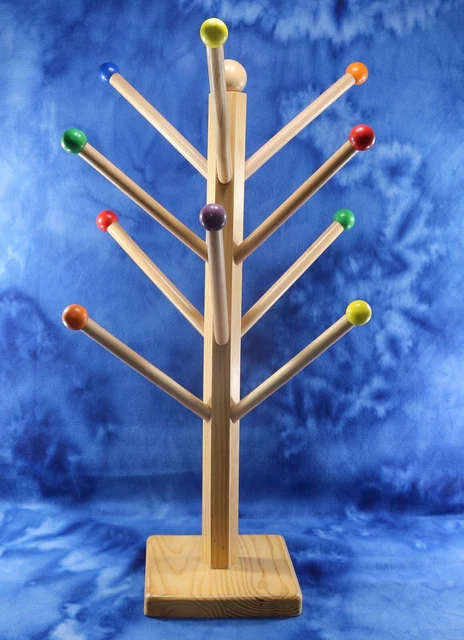 SOLID OAK WOOD HAND PUPPET DISPLAY STAND Holds 12 Puppets $99.99 - PicClick