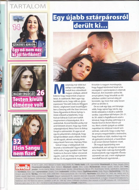 KEREM BURSIN, HANDE ERCEL, MAITE PERRONI , DEMET OZDEMIR Hungarian magazine $16.61 - PicClick AU