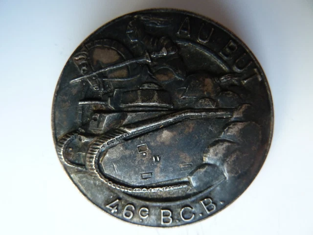 INSIGNE RARE 46ÉME BCB Mourgeon Chars de combat 39-40 EUR 100,00 ...