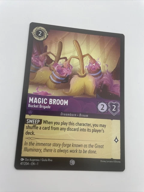 DISNEY LORCANA - MAGIC BROOM Bucket Brigade - 47/204 £0.99 - PicClick UK