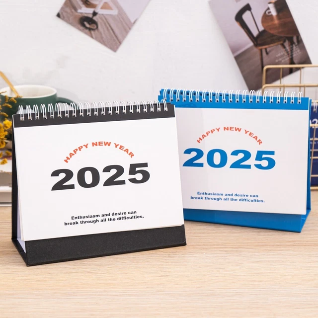 PAPER QUALITY MINI Desk Calendar Planner Daily Memo Calendar Office $17 ...