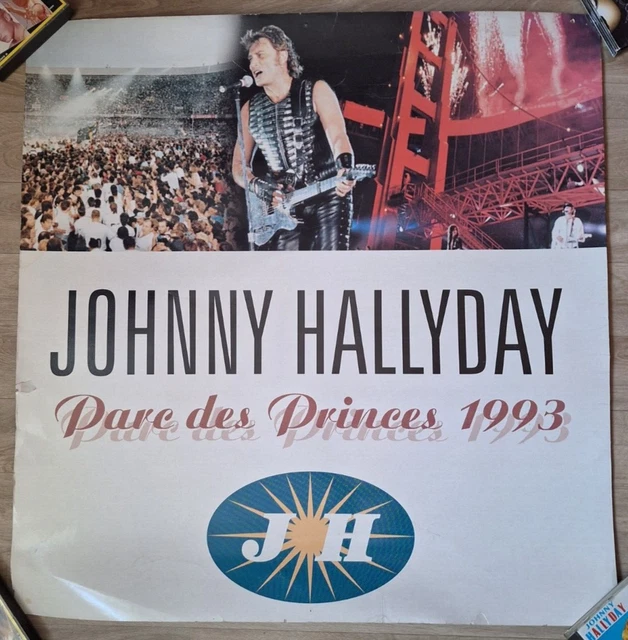 JOHNNY HALLYDAY - PARC DES PRINCES 93 - PLV 80 x 82 cm - Bon état EUR ...