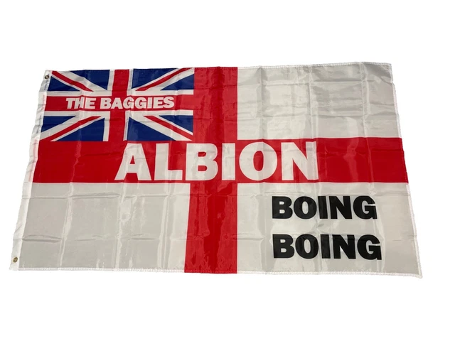 WEST BROMWICH ALBION FC Flag 5ft by 3ft - WBA Scarf Badge Poster ...