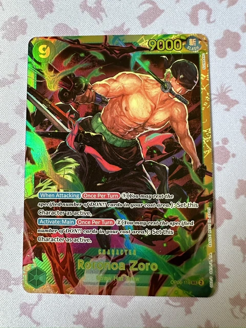 ONE PIECE TCG Roronoa Zoro SEC OP06-118 - Wings of Captain English EUR ...