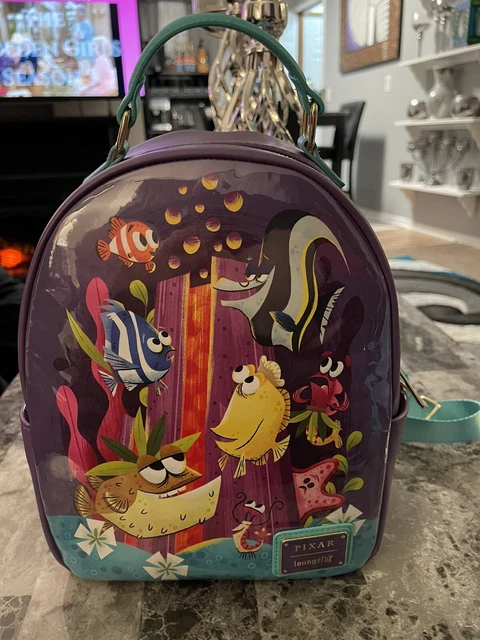 LOUNGEFLY DISNEY PIXAR Finding Nemo The Ring of Fire Mini Backpack Dory ...