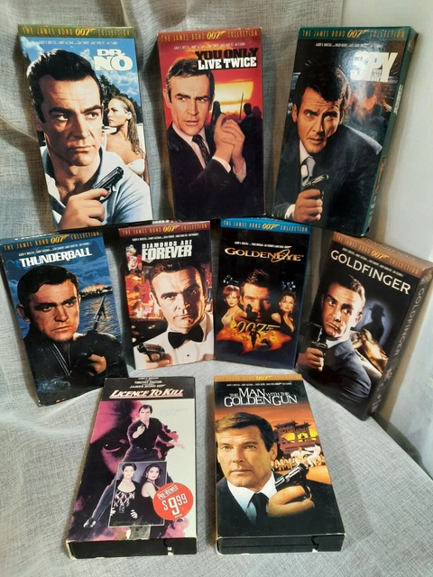 JAMES BOND 007 VHS Tape Lot Sean Connery Roger Moore Pierce Brosnan 9 Movies £35.63 - PicClick UK