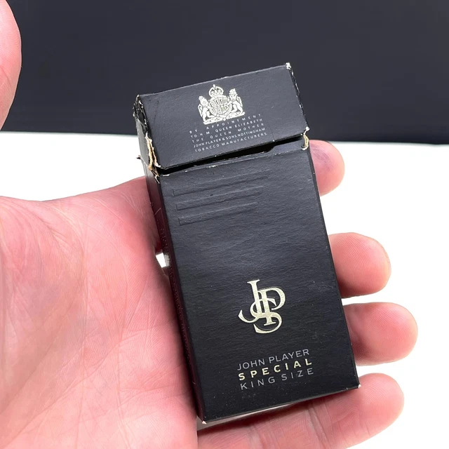 VINTAGE CARDBOARD JPS John Player Special Black King Size Cigarette ...