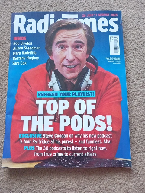 RADIO TIMES MAGAZINE Anglia Guide 26th July 2025 Alan Partridge £1.13 ...
