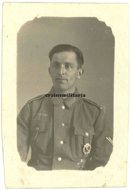 ORIG. FOTO PORTRAIT Heer Obergefreiter mit ISA Sturmabzeichen Orden EUR ...
