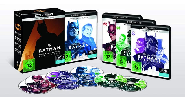 BATMAN 1-4 - 4K Collection (4K Ultra-HD + Blu-rays) (8 Discs) (4K UHD ...