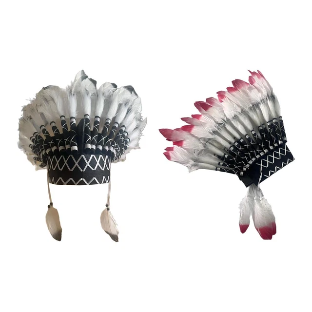 AMERICAN CHIEF INDIAN Native Hat Feather Headdress Headwear for ...