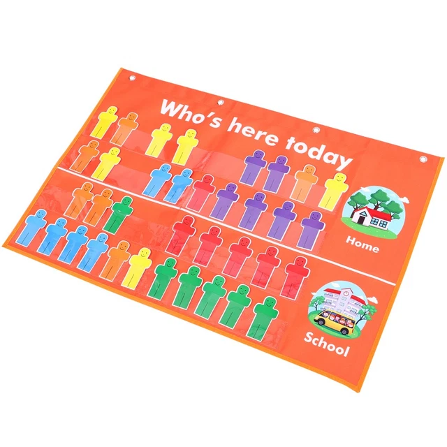 DAILY SCHEDULE POCKET Chart Kit Classroom Attendance for Preschool £18. ...