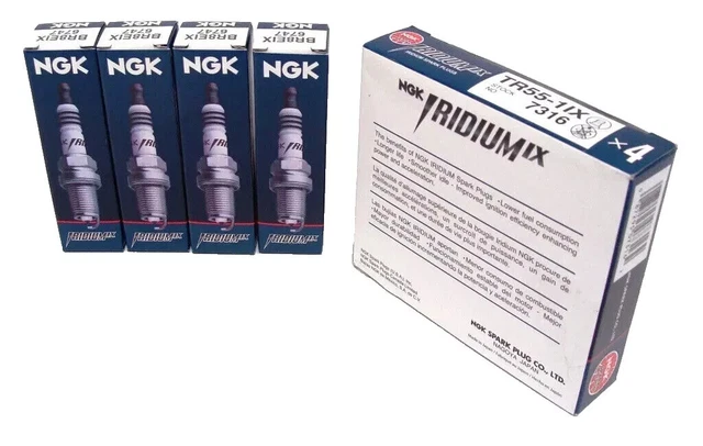 NGK IRIDIUM IX Iridium Spark Plugs ZNAR7AIX 7554 Set of 4 $71.81 ...