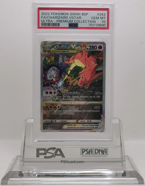CHARIZARD GLURAK VSTAR PSA 10 Pokemon Ultra Premium Collection SWSH 262 ...