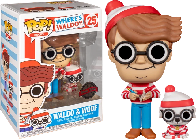 WHERE'S WALDO WALLY with Dog Woof 25 Funko Pop Vinyl New in Mint Box ...