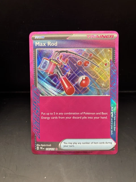 POKEMON MAX ROD Prismatic Evolutions ACE SPEC Rare 116/131 £2.88 ...