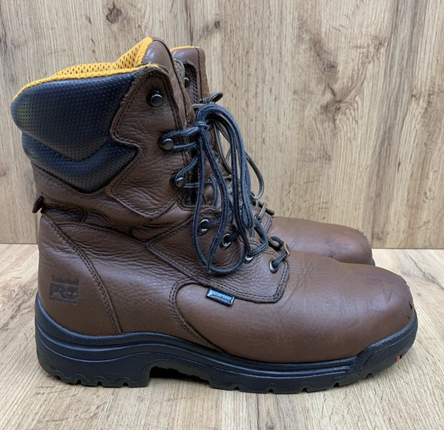 TIMBERLAND PRO MEN TiTAN 8 Inch Brown Safety Alloy Toe Boot 47019 Brown ...