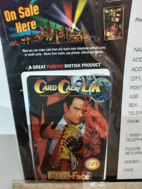 BATMAN FOREVER RETRO international calling card from the late 1980s £4. ...