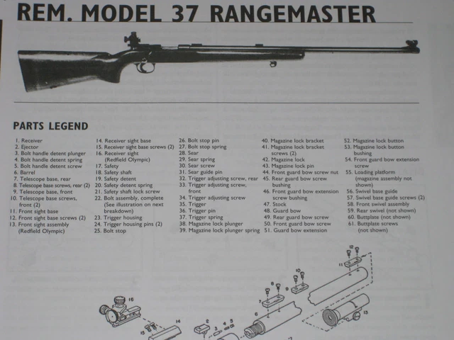 MARLIN MODEL 39A Rifle Exploded View EUR 7,85 - PicClick FR