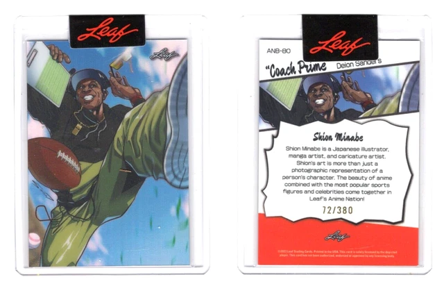 DEION SANDERS COACH PRIME 23 feuilles de métal ANIME NATION ARTISTE ...
