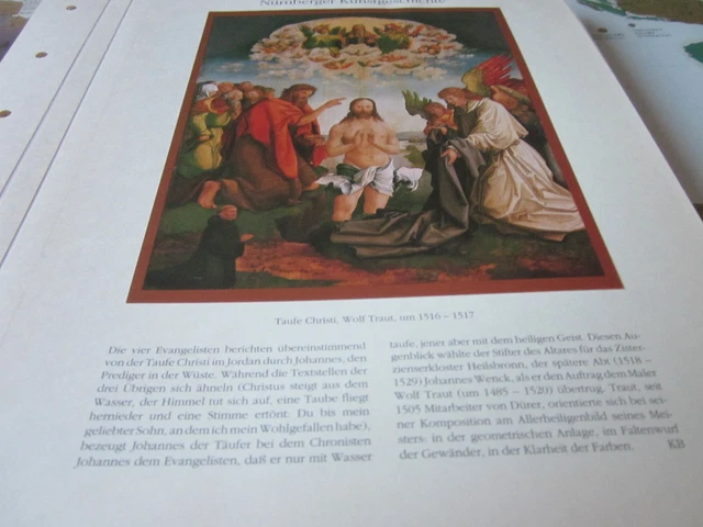 NÜRNBERG ARCHIV 3 Kunstgeschichte 3056 Taufe Christi Wolf Traut 1516 ...