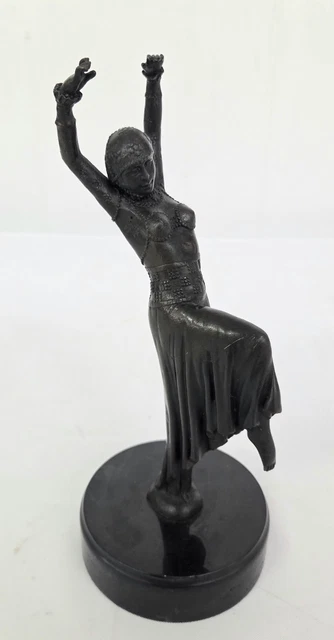 VA. ESTATE 🔥BRONZE Statue🔥 Dancer Art Deco Highly Detailed Sculpture On ...