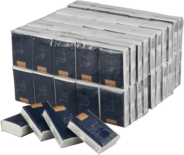 4-PLY FACIAL TISSUES, 100-Pack Mini Type Pocket Packs Tissues, Soft and ...